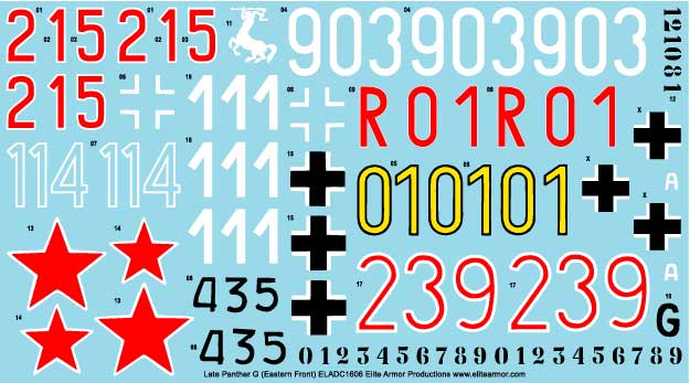 ELITE ARMOR 1/16 LATE PANTHER EAST デカール 1606