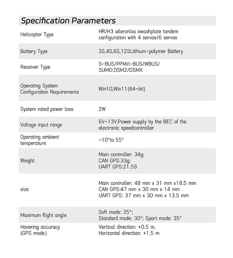 FLY WING（フライウイング）新製品 H2ヘリコプター フライトコントロール/ワンキーリターン/3Dフライング/Dual GPS/ FBL ...