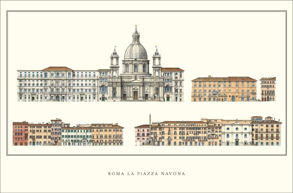 Poster 538：Roma, La Piazza Navona | ポスター | GA gallery Bookshop/Tokyo ...