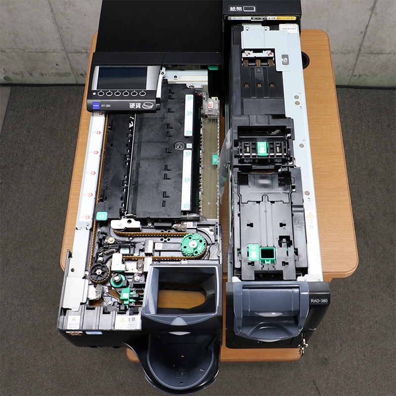 グローリー 自動釣銭機 精算機 RT-380BL RAD-380BL（新500円硬貨対応 セルフ決済対応 保証つき）中古