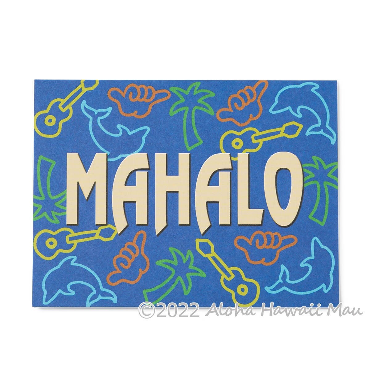 グリーティングカード Mahalo Blue Icons マハロ ブルー アイコン 封筒付き | アクセサリー・雑貨,ステーショナリー ...