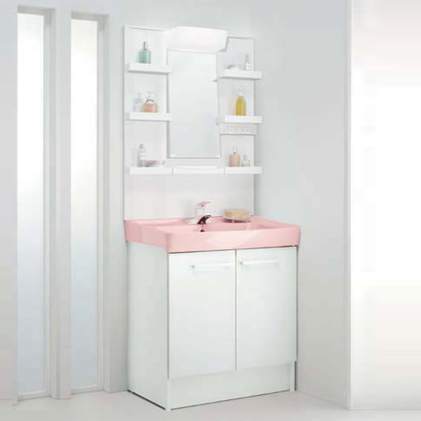 (株)LIXIL INAX 洗面化粧台 オフトシリーズ 間口750 LED照明 1面鏡(標準)＋扉タイプセット 【全高1800mm用】 の購入詳細ぺージです| 輸入建材から建築資材販売の"イン ...