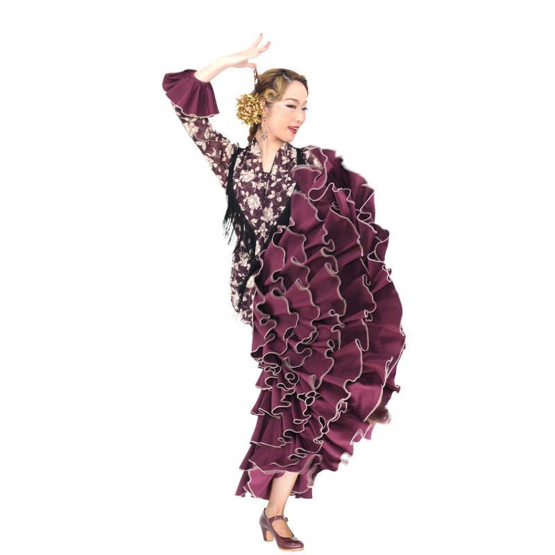 HP-2203 シージョ付き二枚仕立て6段フリルワンピース ネイビー×アイボリー花柄【22P】 | 衣装,ドレス,ワンピース,オーダー商品 ...