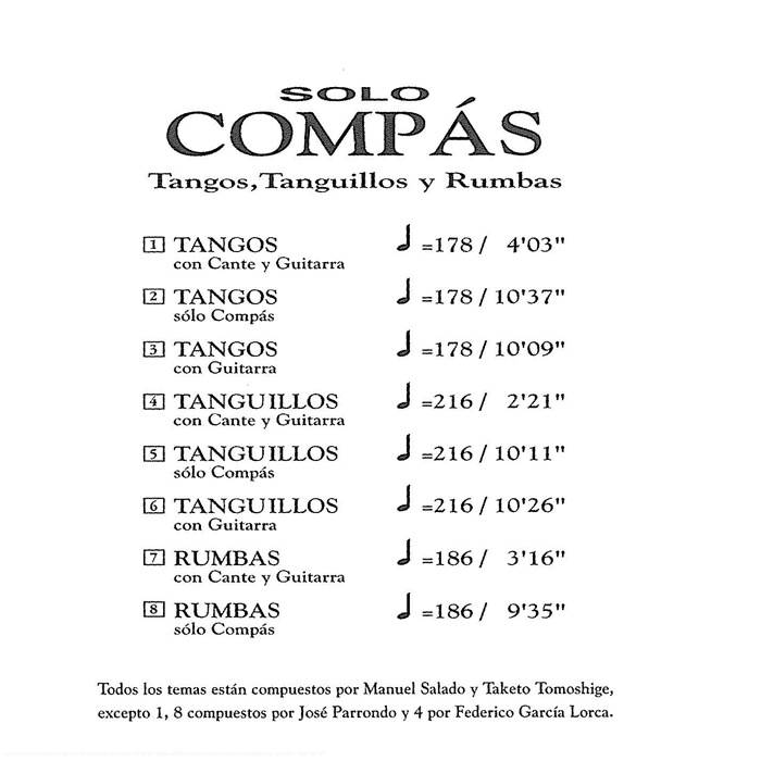 ソロ・コンパス/タンゴス・タンギージョス・イ・ルンバス Solo Compas/Tangos Tanguillos Rumbas「1点のみメール便可」 | CD,ソロ・コンパスCD ...