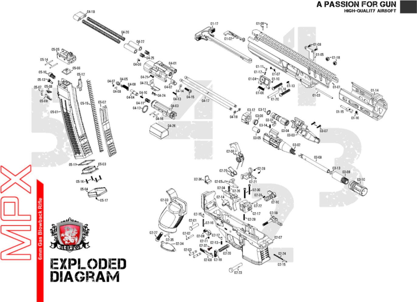 APFG MPX-Kパーツ 03-02/HOPベース (Right) | すべての商品 | A2factryShop