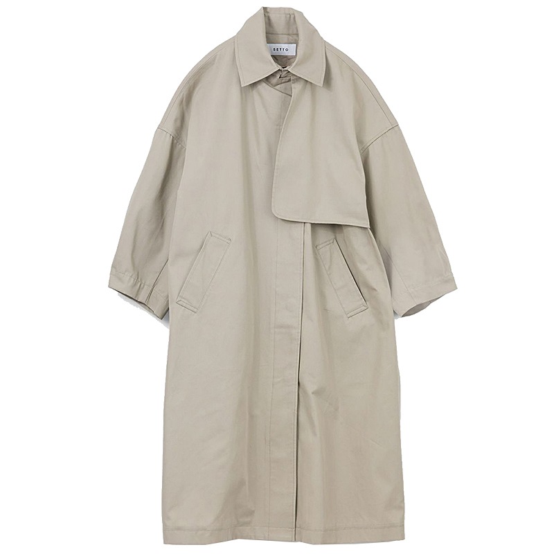 セット SETTO TWILL GUN PATCH COAT ツイルガンパッチコート ロングスプリングコート STOT0415-5S フリーサイズ | SETTO | KEUNA