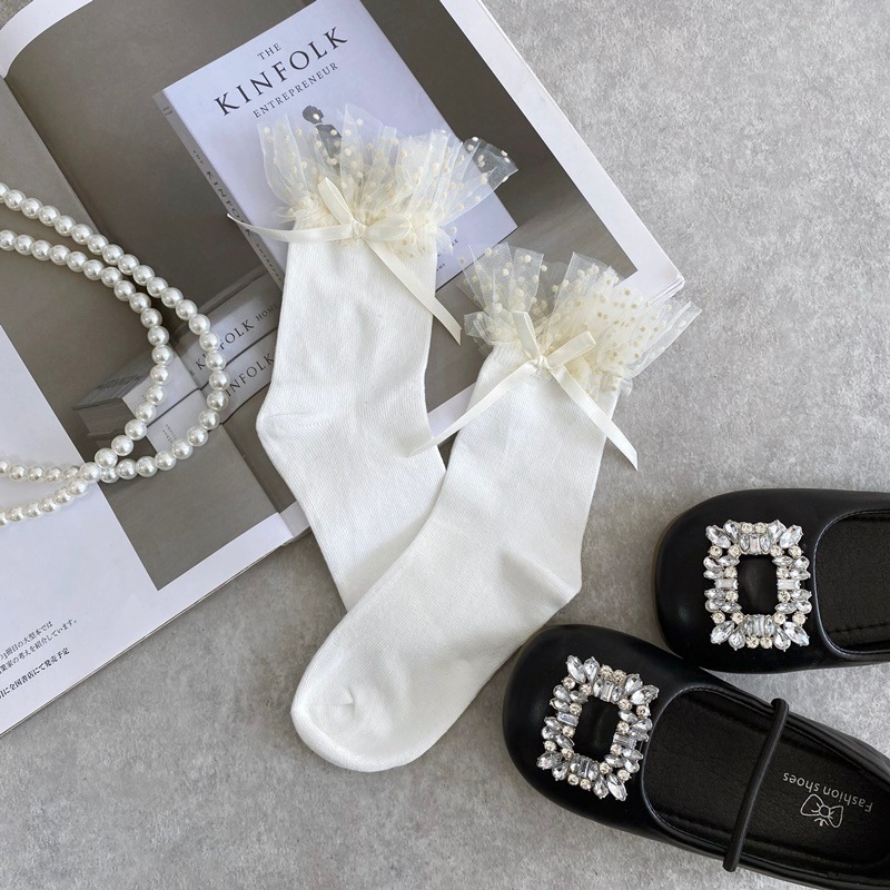 1/13 15時より販売開始 ドットチュール ソックス | キッズ,女の子,バッグ 帽子 小物 | Laulea