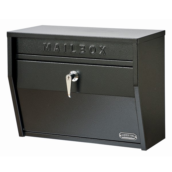 郵便ポスト 壁掛けポスト （ハンマートーン） ブラック (S24-0521-BK) │ ウッドデッキ専門店リーベ