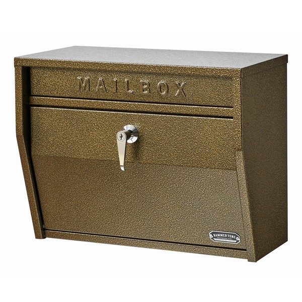 郵便ポスト 壁掛けポスト （ハンマートーン） ブロンズ (S24-0521-BZ) │ ウッドデッキ専門店リーベ