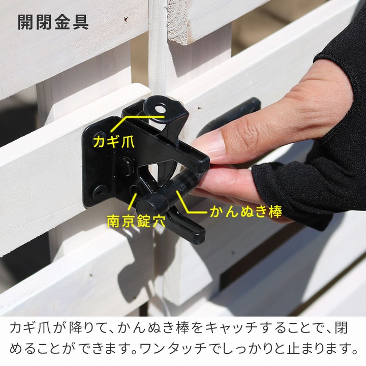 [オプション] ボーダーフェンス 木製 置くだけ ゲートセット 扉 グレー (WF-YKG-GRY) 折り畳めるウッドフェンス ※北海道+1500円 │ ウッドデッキ専門店リーベ