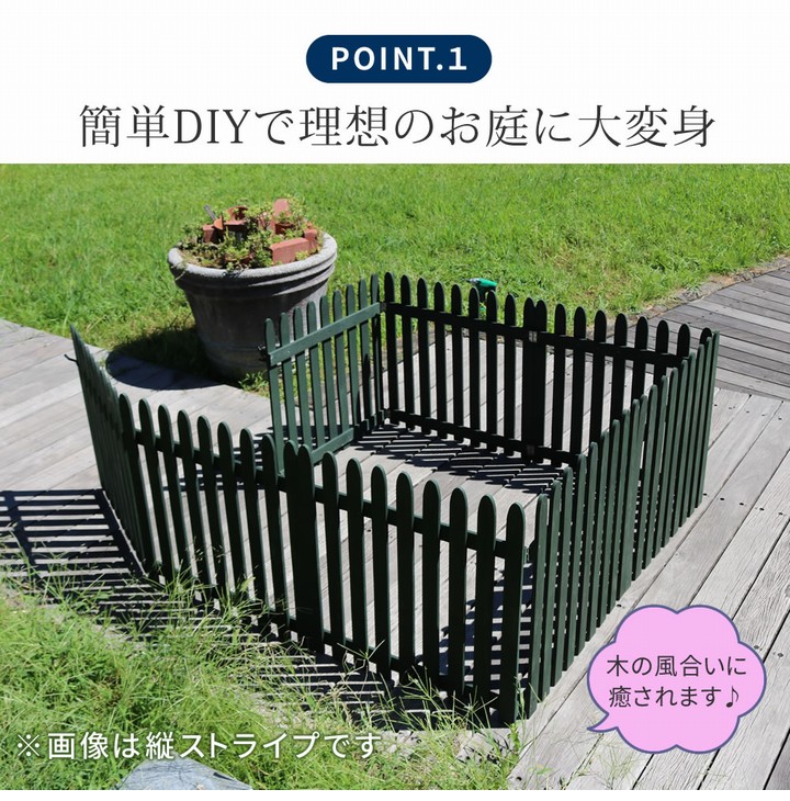 ボーダーフェンス 木製 置くだけ フェンス3枚+ゲートセット 扉 ホワイト (WF-142YKGS-WHT) 折り畳めるウッドフェンス ※北海道＋3000円 │ ウッドデッキ専門店リーベ