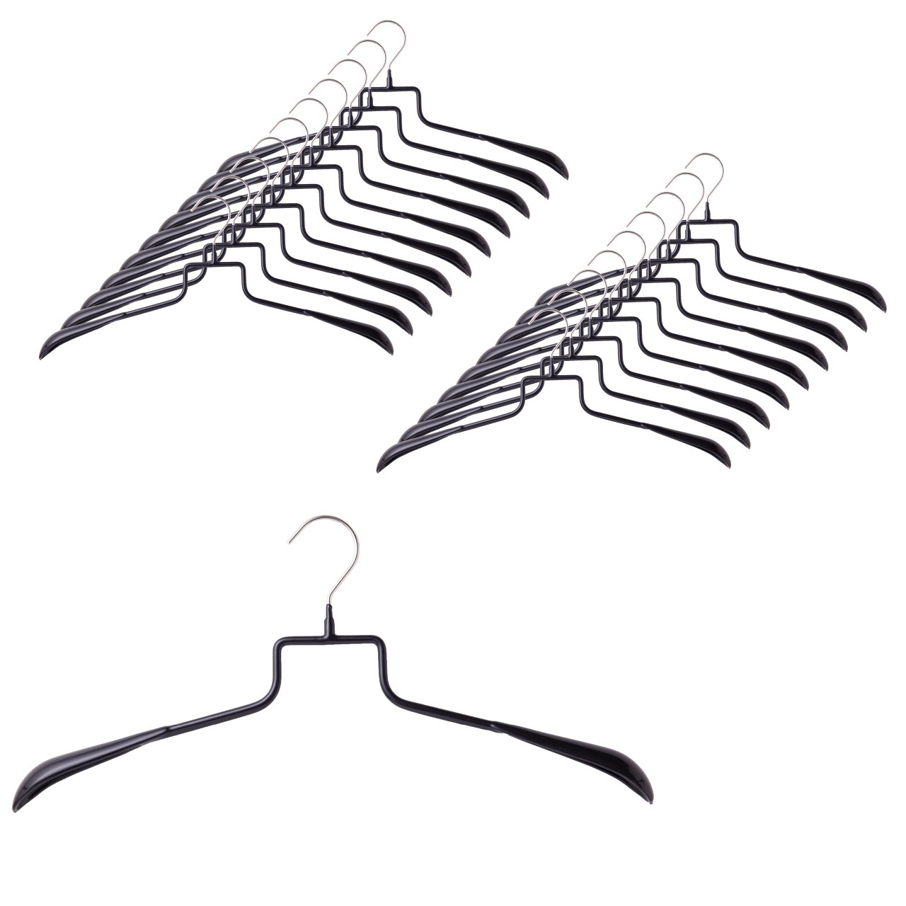 HEショルダー45 20P ブラック | ドイツ製マワハンガー 公式オンラインショップ - MAWA