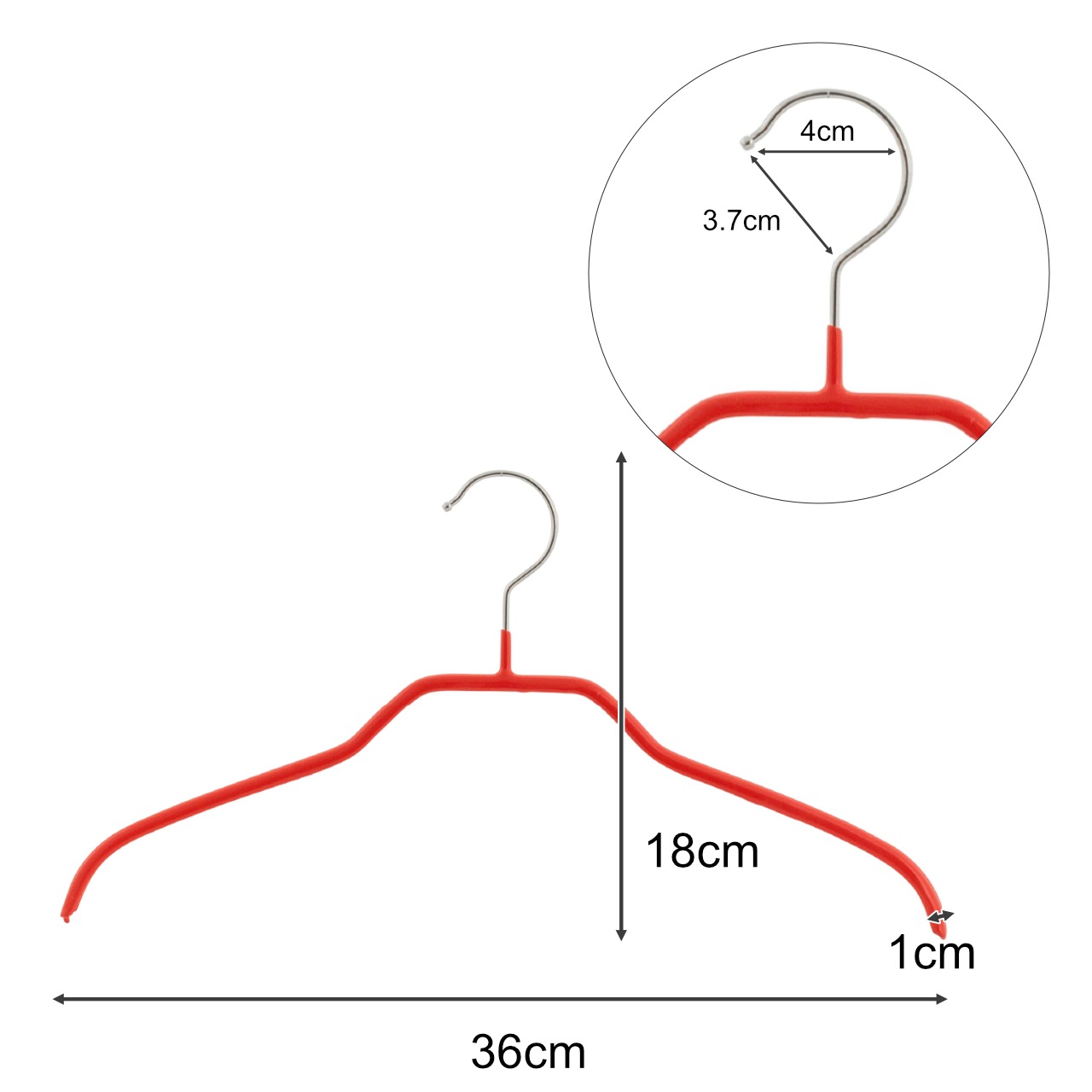 シルエット36 10P レッド | ドイツ製マワハンガー 公式オンラインショップ - MAWA