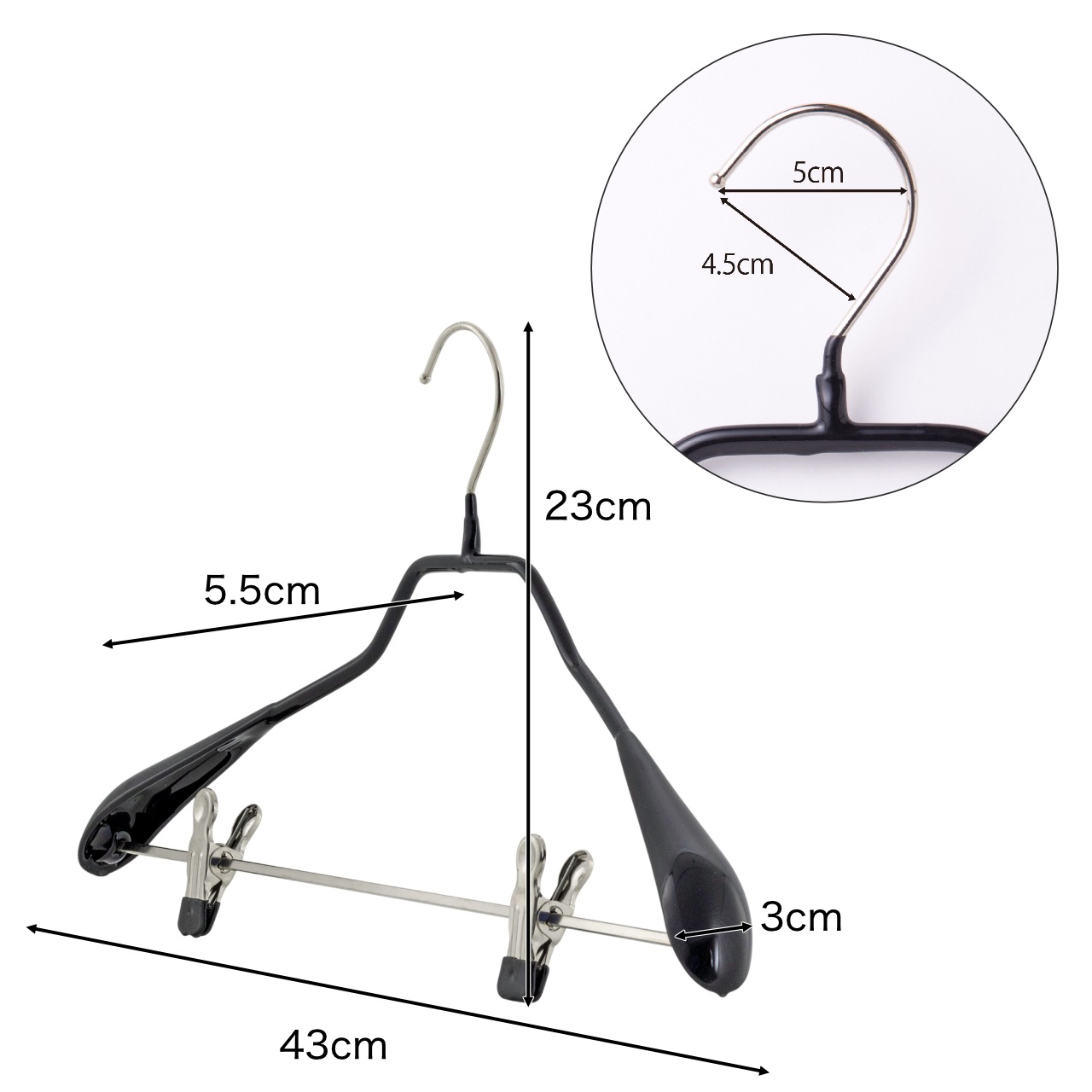 ボディーフォームクリップ42 20P ブラック | ドイツ製マワハンガー 公式オンラインショップ - MAWA