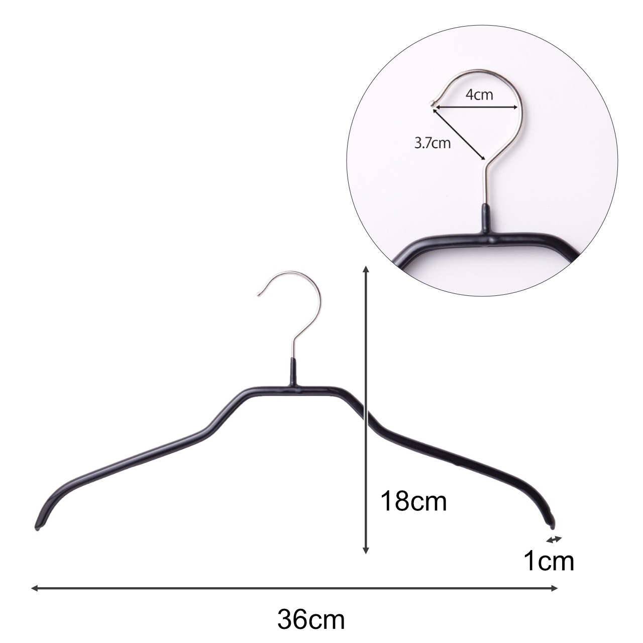 シルエット36 20P ブラック | ドイツ製マワハンガー 公式オンラインショップ - MAWA