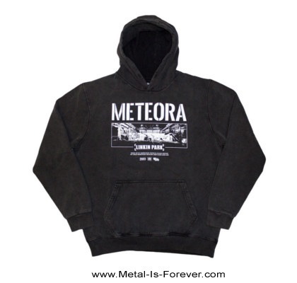 LINKIN PARK (リンキン・パーク) Meteora Wall Art 「メテオラ・ウォール･アート」 ストーン・ウォッシュ パーカー（チャコール・グレー）｜メタルTシャツ専門店 ...