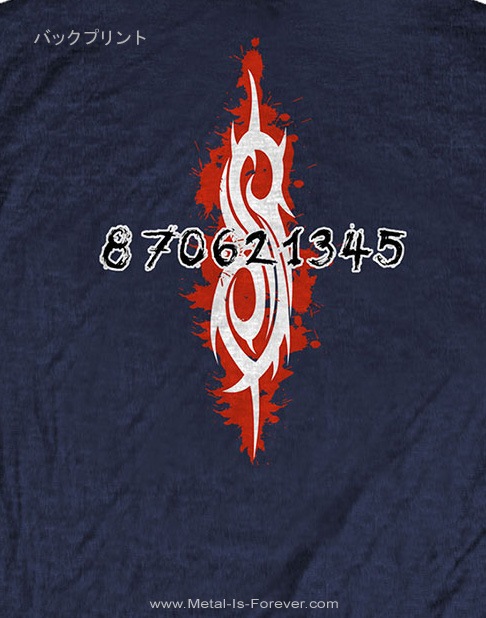 SLIPKNOT (スリップノット) RED JUMP SUITS 「レッド・ジャンプ・スーツ」 Tシャツ（ネイビー・ブルー）｜メタルTシャツ ...