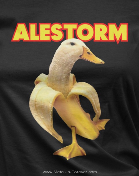 ALESTORM -エイルストーム- BANANA DUCK 「バナナ・ダック」 レディースTシャツ | メタルTシャツショップMETAL ...