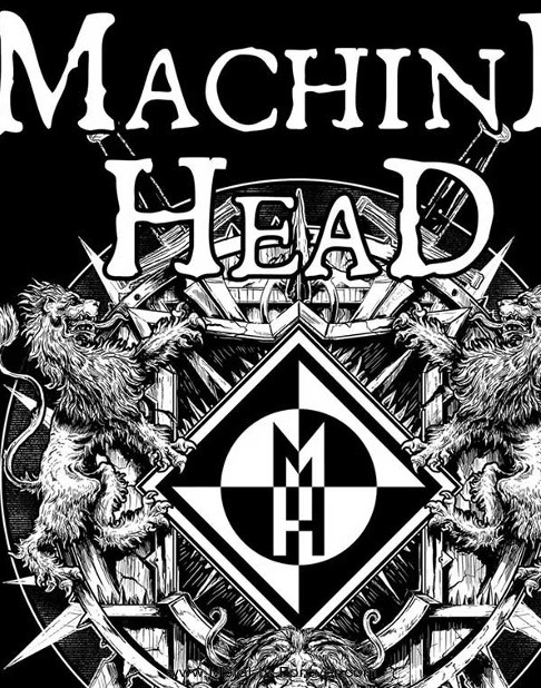 MACHINE HEAD (マシーン・ヘッド) Crest With Swords 「クレスト・ウィズ・ソード」 バックパッチ｜メタルTシャツ ...