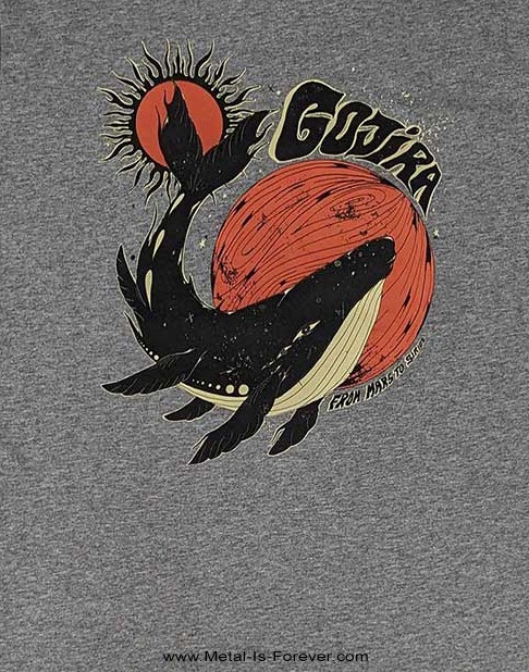 GOJIRA (ゴジラ) Whale Sun Moon 「ホエール・サン・ムーン」 トリムTシャツ（グレー）｜メタルTシャツ専門店 METAL ...