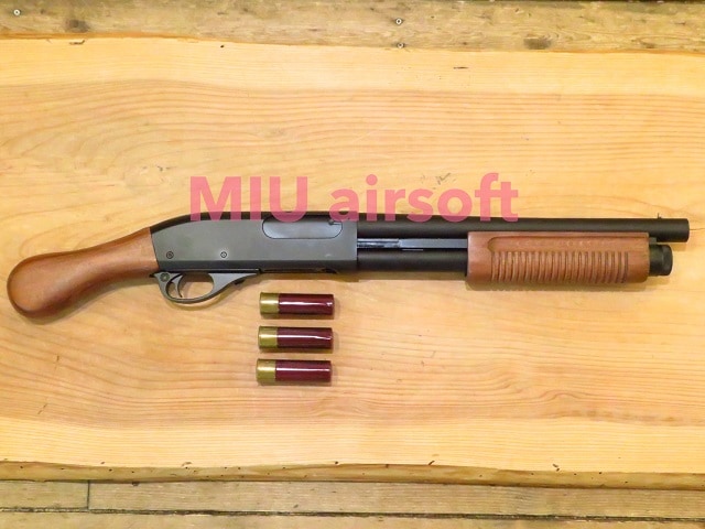 GoldenEagle M870 ｶﾞｽｼｮｯﾄｶﾞﾝ ﾌﾞﾘｰﾁｬｰ RealWood BK | メーカー別,GoldenEagle | MIU AIRSOFT