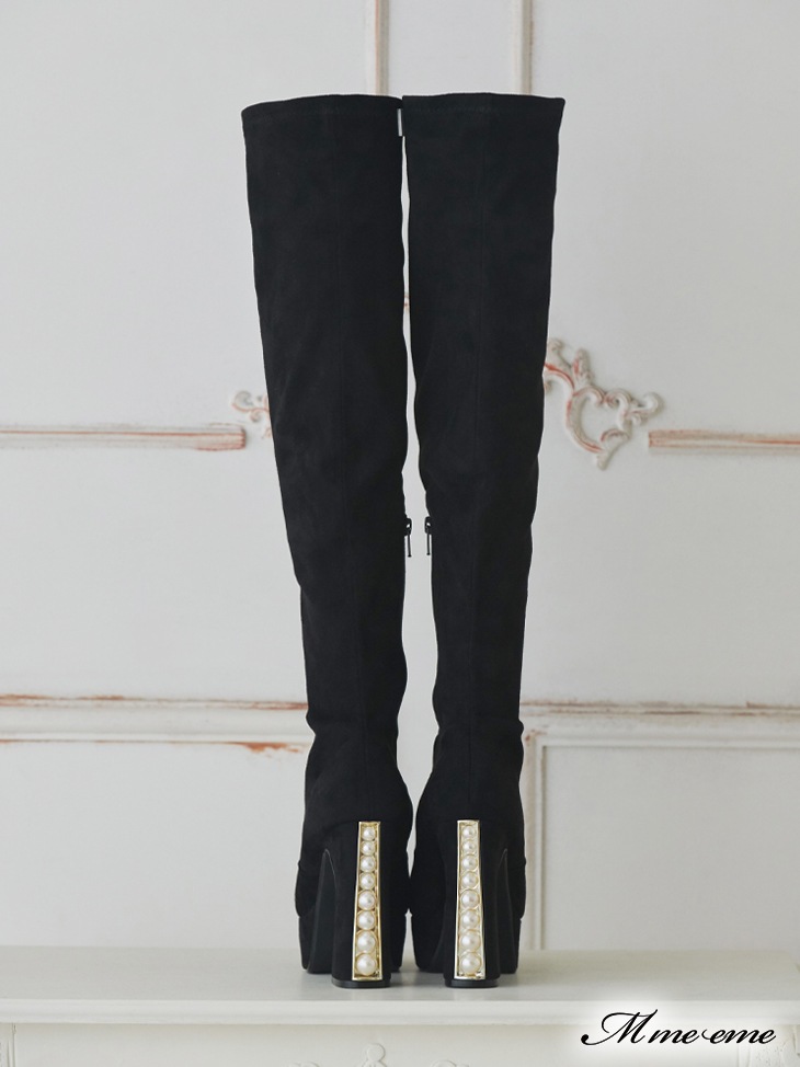 sale Pearl heel knee high boots eme10280