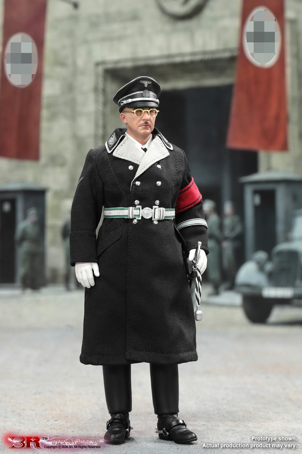 予約 3R 1/12 『リトルエンパイア』シリーズ 第8弾 ハインリヒ・ヒムラー ブラック版 TG80008 Heinrich Himmler ...