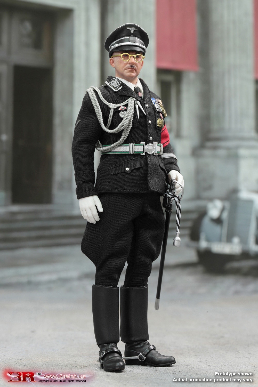 予約 3R 1/12 『リトルエンパイア』シリーズ 第8弾 ハインリヒ・ヒムラー ブラック版 TG80008 Heinrich Himmler ...