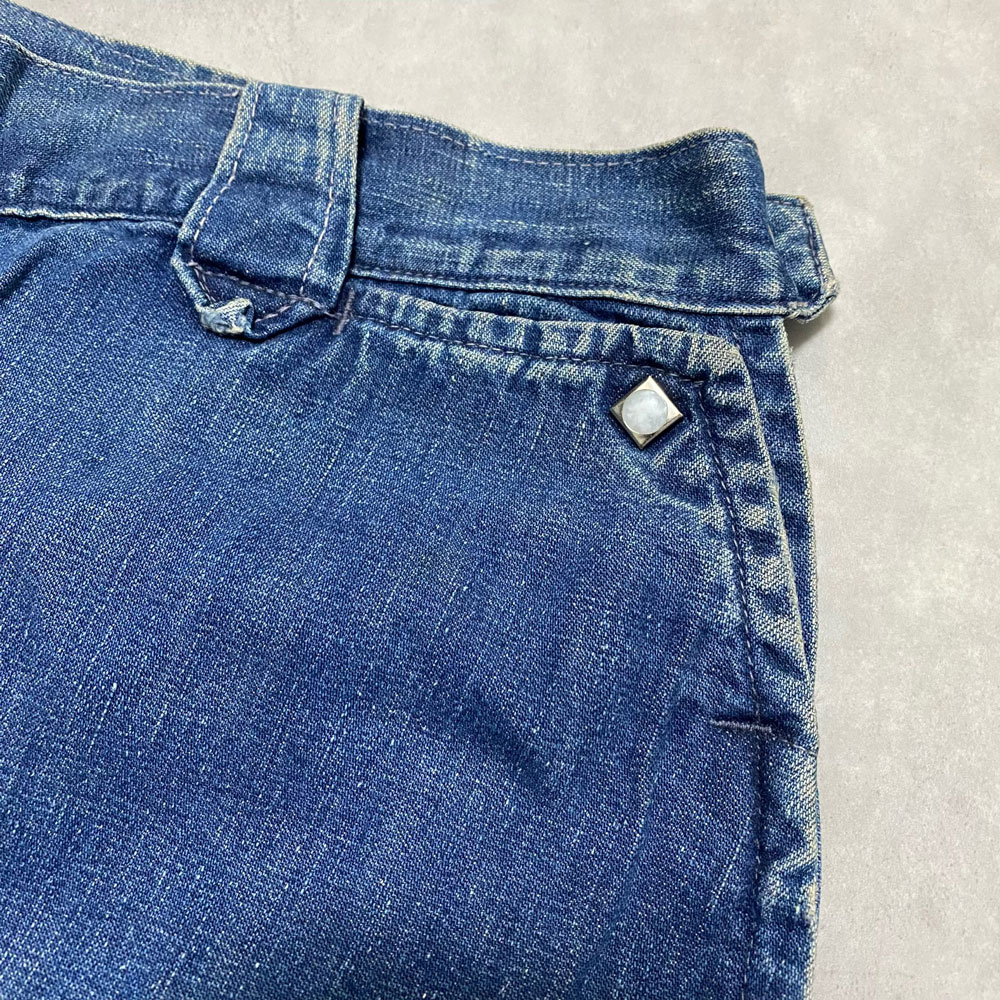 50's LEVI'S SHORT HORN DENIM RANCH PANTS 50年代 リーバイス ショートホーン デニム ランチパンツ ...