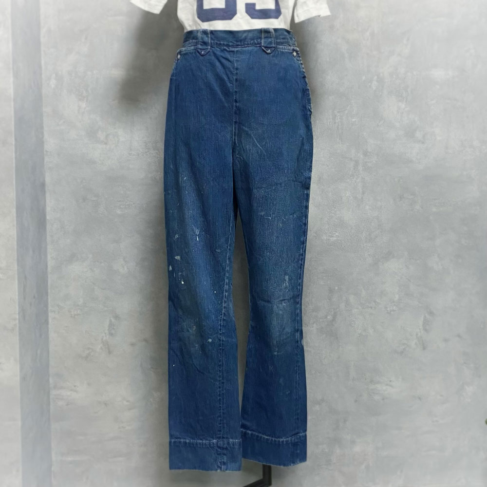 50's LEVI'S SHORT HORN DENIM RANCH PANTS 50年代 リーバイス ショートホーン デニム ランチパンツ ...