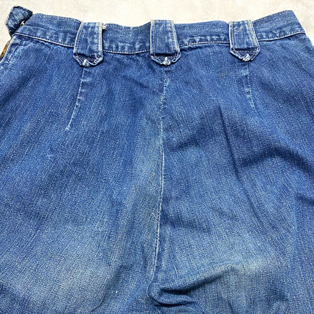 50's LEVI'S SHORT HORN DENIM RANCH PANTS 50年代 リーバイス ショートホーン デニム ランチパンツ ...
