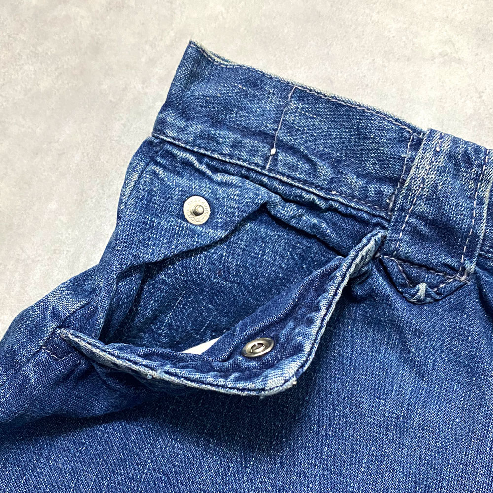 50's LEVI'S SHORT HORN DENIM RANCH PANTS 50年代 リーバイス ショートホーン デニム ランチパンツ ...