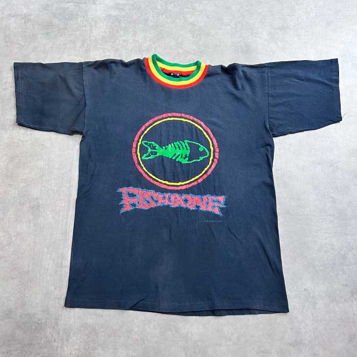 90's FISH BONE T-SHIRTS NAVY 90年代 フィッシュボーン Tシャツ 紺 ネイビー バンドTシャツ | 【USED ...