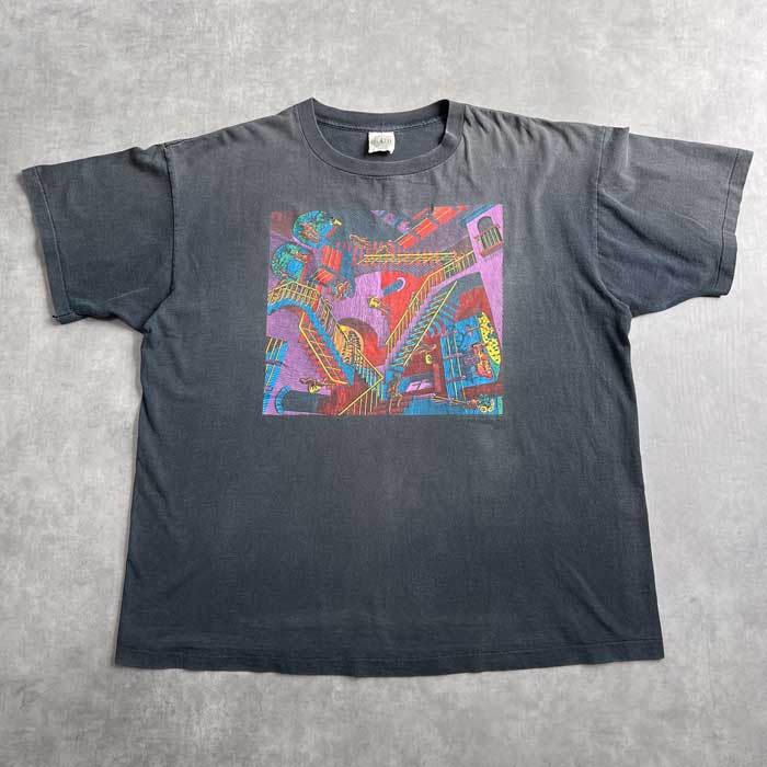 90's M.C.ECHER ART T-Shirts BLACK/XXL Made in USA 90年代 エッシャー トリックアート Tシャツ BLACK サイズ XXL アメリカ製 ...