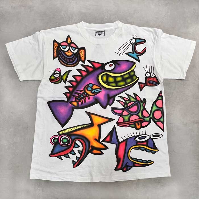 90's GARY HIRSCH AIRBRUSH ART T-Shirts Made in USA 90年代 エアブラシ ペイント アート ...