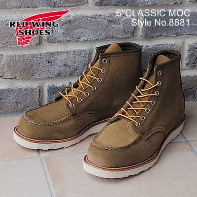 RED WING レッドウィング 8881 CLASSIC WORK 6"MOC-TOE クラシックワーク 6インチ モックトゥ Olive ...