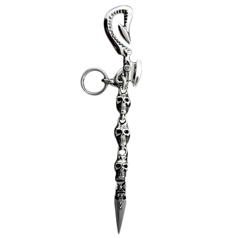 HOOK WITH 2 SKULL LINKS AND SKULL DAGGER KEY CHAIN | キーチェーン | トラヴィスワーカー ...