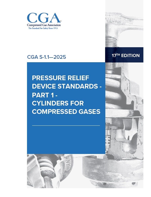 CGA規格 S-1.1, 17th Edition, 2025: Pressure Relief Device Standards-Part ...