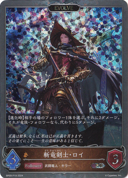 斬竜剣士・ロイ（EVOLVE） SR BP09-P19 | シャドウバース エボルヴ | 通販のPAO