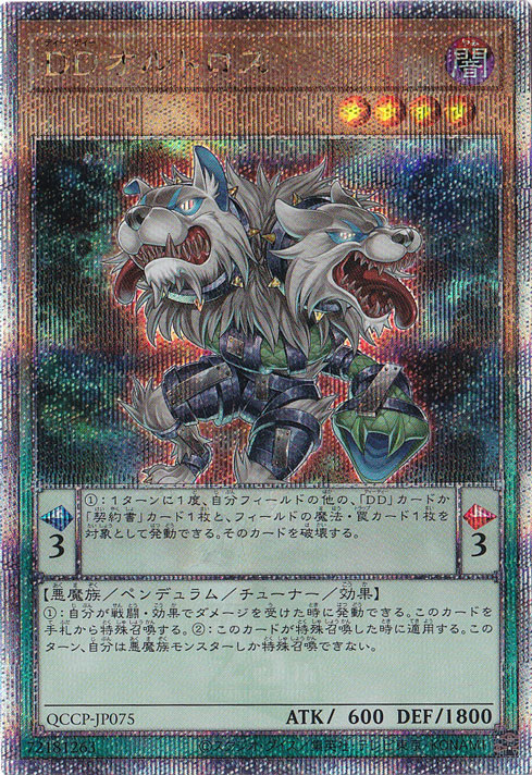 【プレイ用】DDオルトロス 【25thレア】 QCCP-JP075｜遊戯王デュエルモンスターズ｜通販のPAO