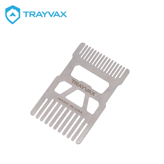 Trayvax シフトウォレットコーム 【トレイヴァックス Shift Wallet Comb】メンズ ステンレススチール カードサイズ 櫛 ...