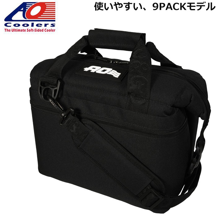 AO COOLERS 9Pack Canvas Soft Cooler BLACK 【エーオークーラーズ ソフトクーラー 9パック キャンバス ...