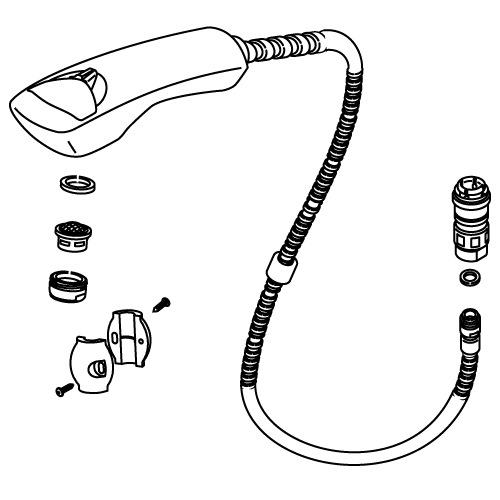 カクダイ 引出しシャワーホースセット（マットブラック） F-1020290