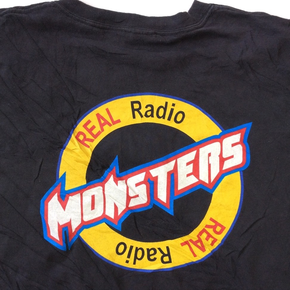 Real Radio MONSTERS アメリカ輸入 ラジオ局 モンスターズ 半袖Tシャツ 送料無料 XL/黒 大きいサイズ ビッグサイズ ...