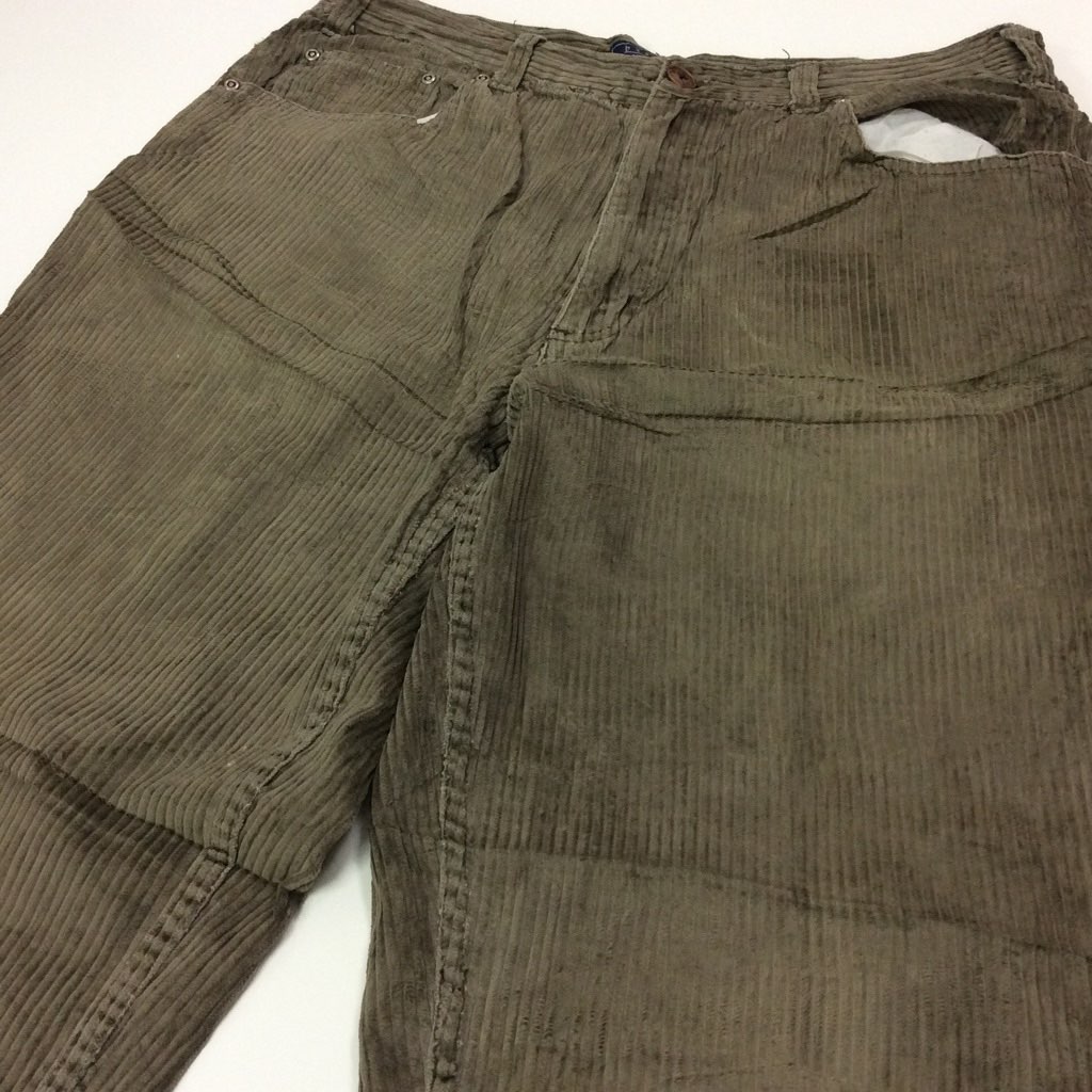 BASIC EDITIONS ベーシックエディション コーデュロイパンツ 太うね 送料無料 W36/カーキ・ベージュ アメリカ輸入 USA アメカジ コーズ スラックス コードパンツ ワイド ...