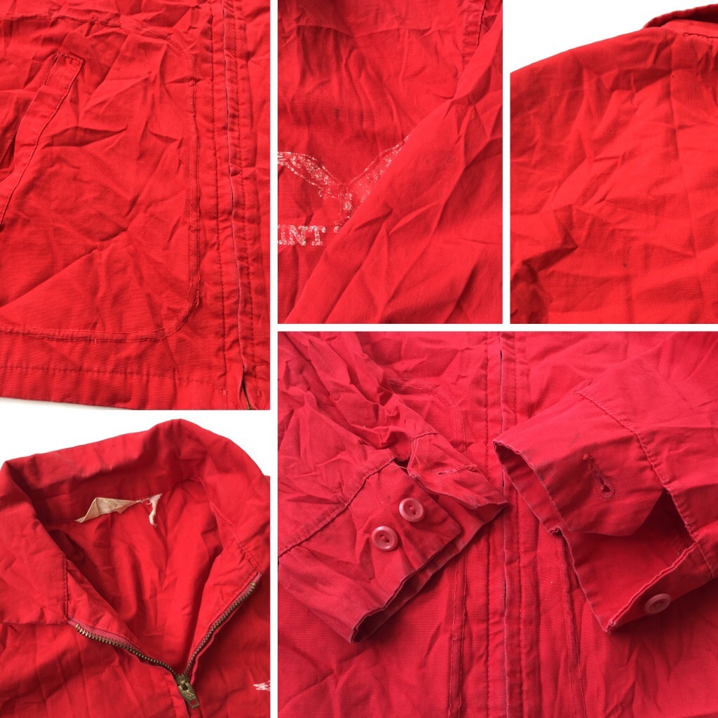 Mule Skin ヴィンテージ ドリズラージャケット スウィングトップ 送料無料 メンズ M/赤・レッド SAINT THOMAS アメリカ ...