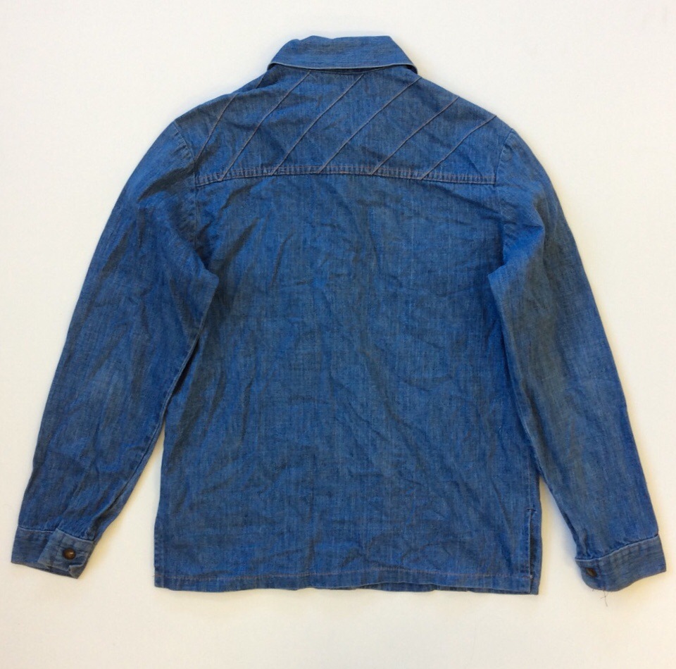 70's SEARS シアーズ Jeans Joint ジーンズジョイント ビンテージ 長袖デニムシャツジャケット 送料無料 M/ブルー ...