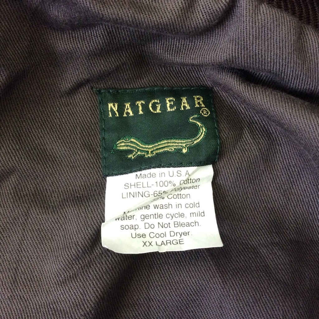 NATGEAR ナトギア リアルツリー ワークジャケット スナップジャケット アウトドア 送料無料 XXL/茶 アメリカ輸入 MADE IN ...