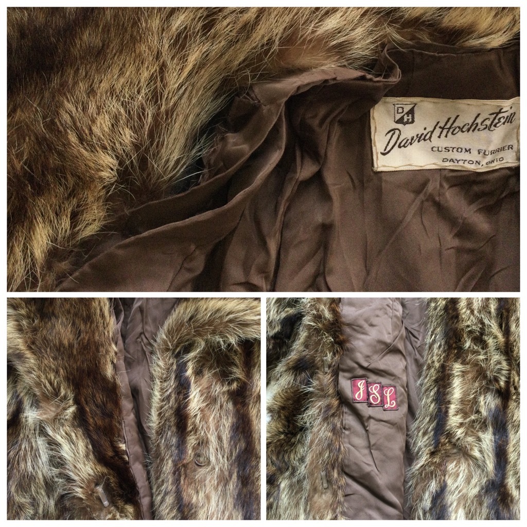David Hochstein フェイクファー ロングコート アメリカ古着 送料無料 レディース s-m程度/茶系 毛皮コート アメカジ ...