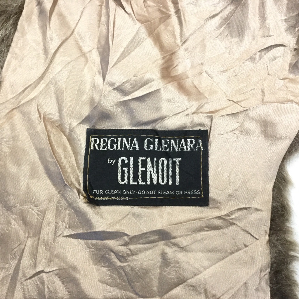 REGINA GLENARA by GLENOIT フェイクファー ケープ 送料無料 レディース 焦茶系 毛皮 MADE IN USA 古着卸 ...